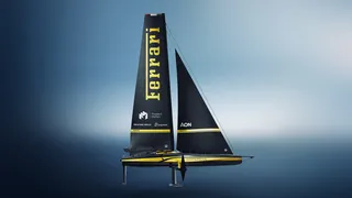 Ferrari shares first look at hull of 30m in-build Hypersail racing ...